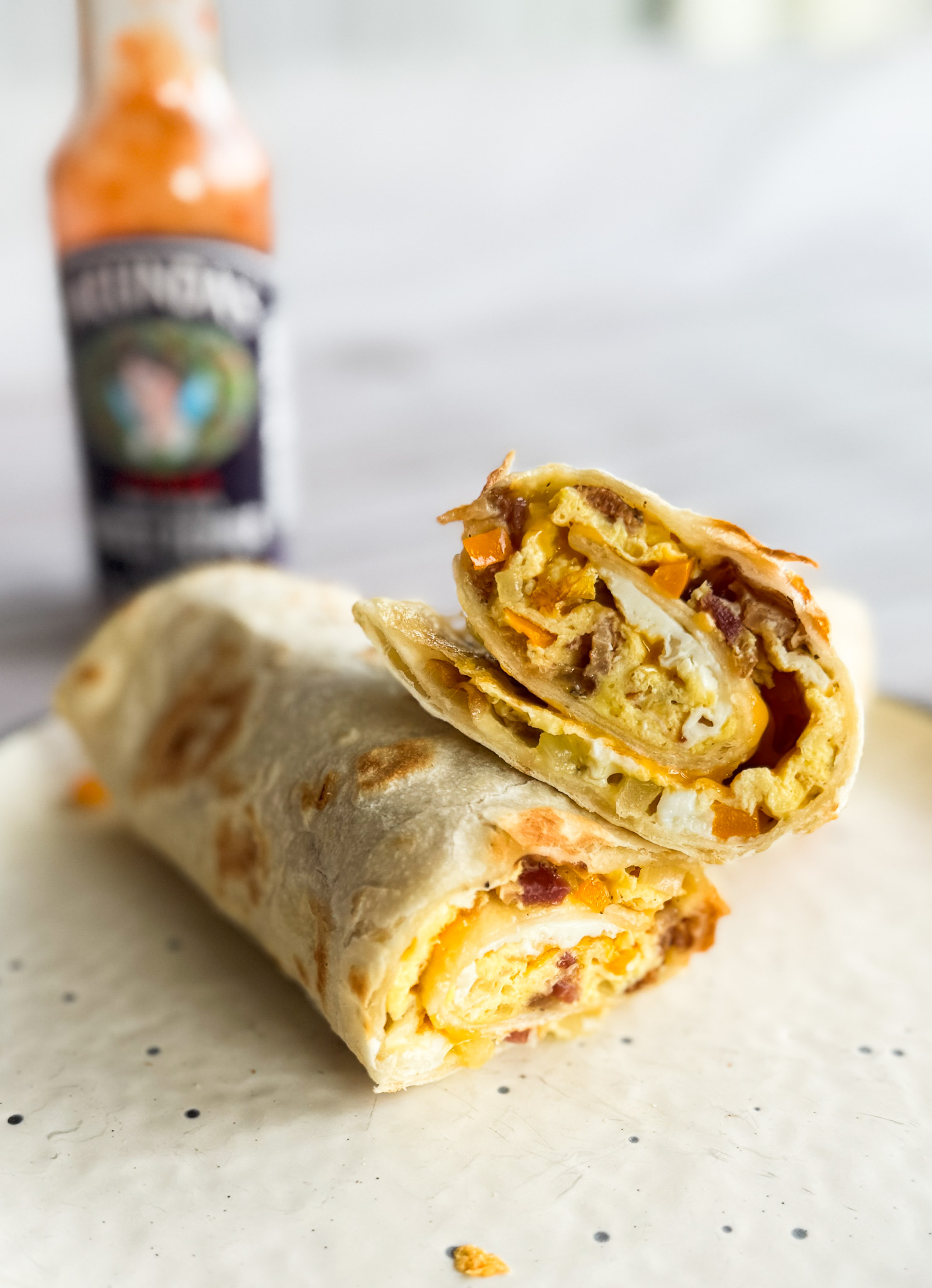 Easy Bacon Veggie Breakfast Wrap - Love For Food